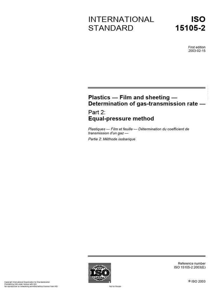 Iso 15105-2-2003 | PDF | Gas Chromatography | International ...