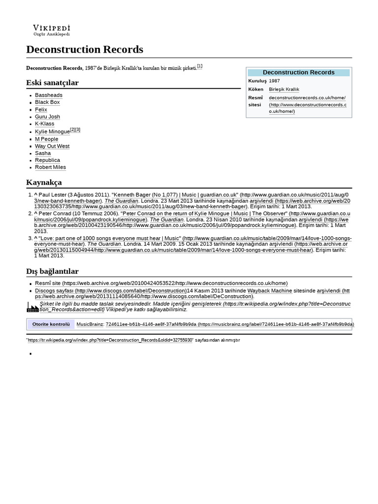 Deconstruction Records | PDF