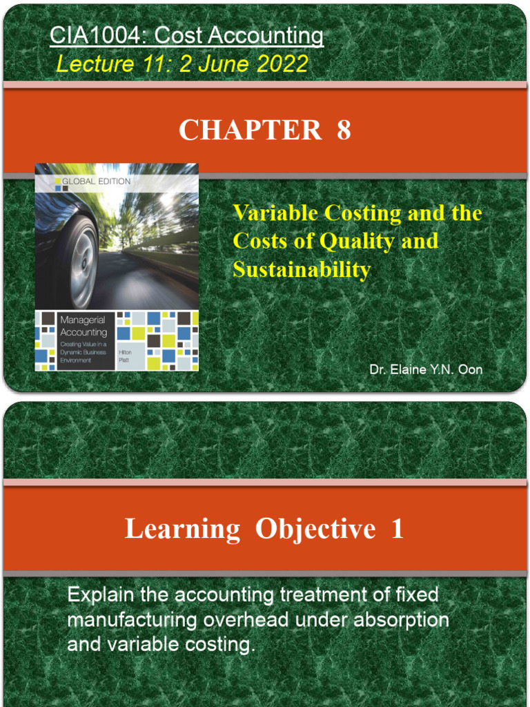 MA10e - IPPTChap008 - Lecture 11 | PDF | Cost Of Goods Sold | Gross Margin