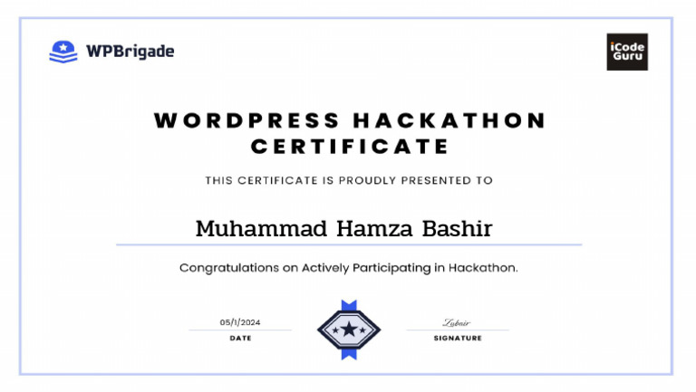 Muhammad Hamza Bashir WordSprint 2.0 Certificate | PDF Muhammad Hamza Bashir WordSprint 2.0 Certificate | PDF
