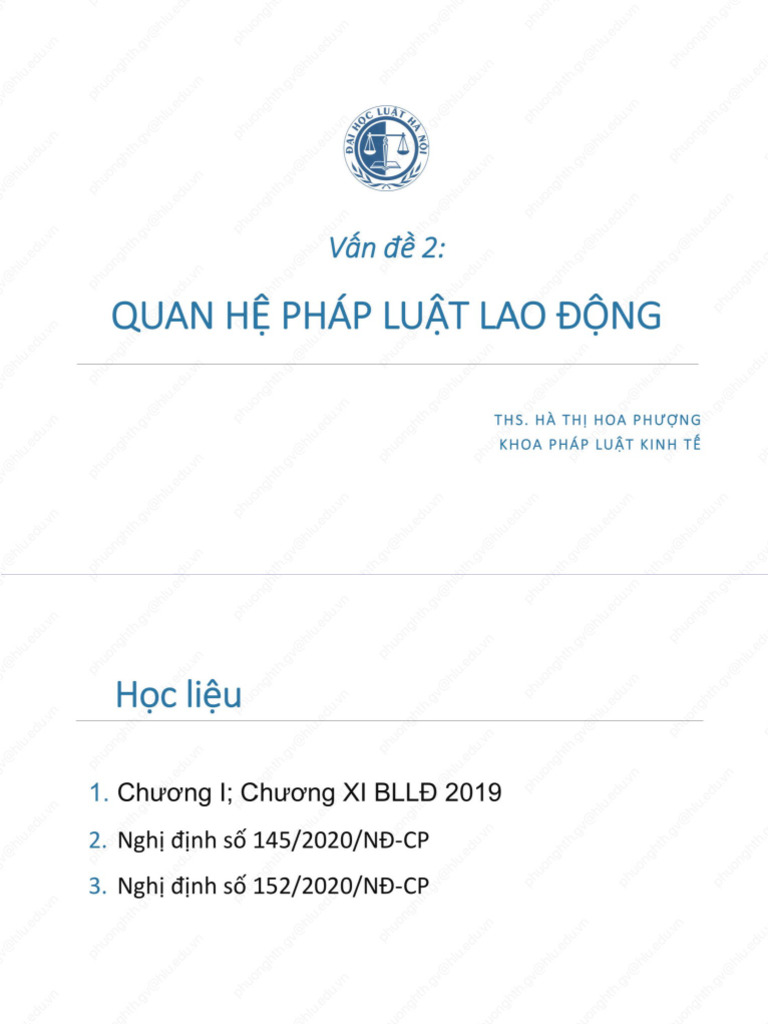 Gui Lop - VD2 - Quan He Phap Luat Lao Dong | PDF
