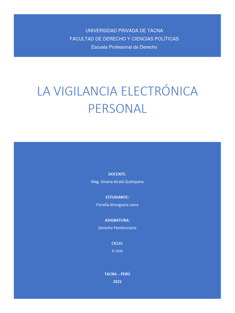 Vigilancia Electronica Personal - Almoguera | PDF | Castigos | Prisión Vigilancia Electronica Personal - Almoguera | PDF | Castigos | Prisión