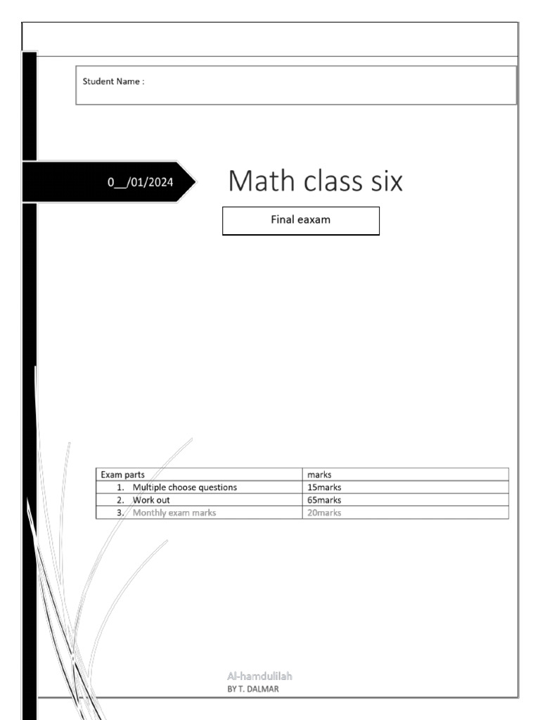 class six maths | PDF | Mathematics