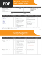 Tiling Works Risk Assessment Guide | PDF | Scaffolding | Risk