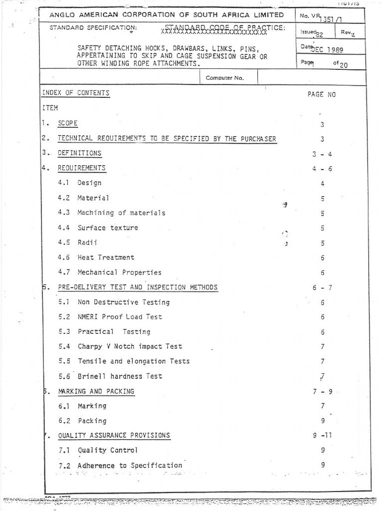 Anglo Safety Detaching Hooks, Drawbars, Links, Pins, Appertaining To ...