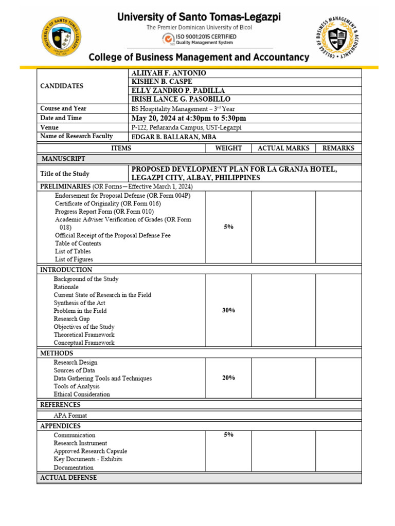 GRADE HM 2024 RESEARCH PROPOSAL | PDF