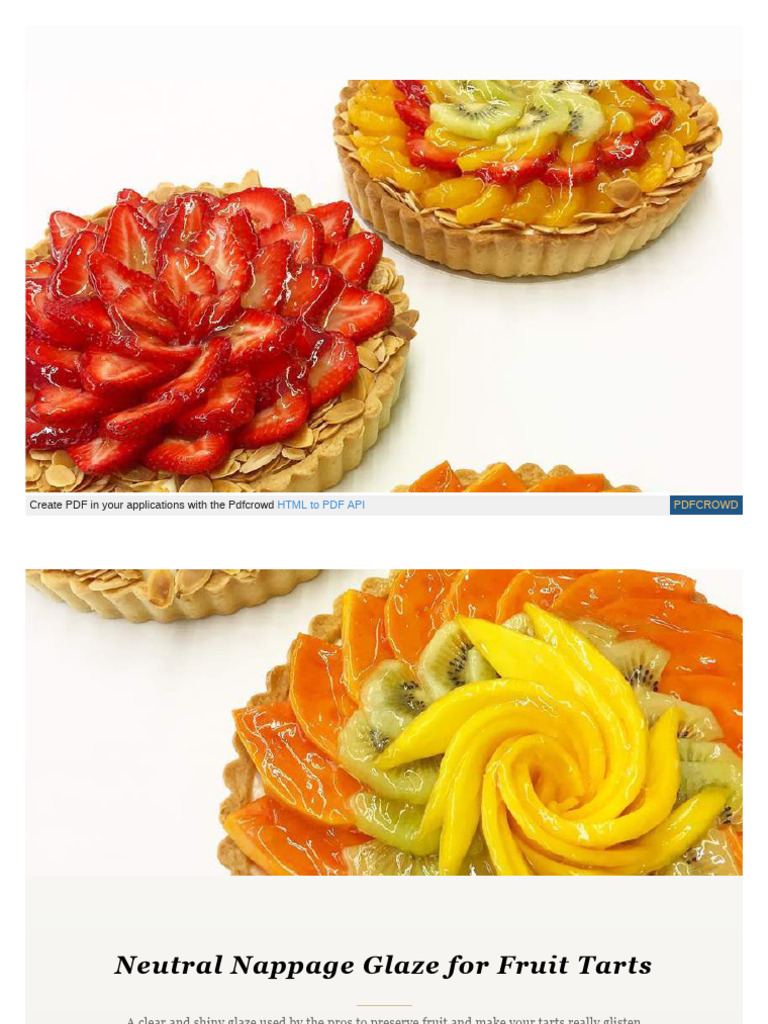 Neutral Nappage Glaze Recipe | PDF | Fruit Preserves | Food Ingredients