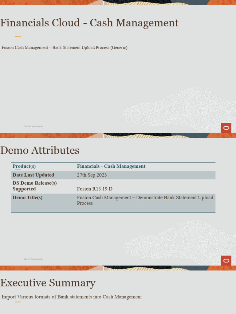 Bank Statement Upload in Oracle Cash Management | PDF | Zip (File ...