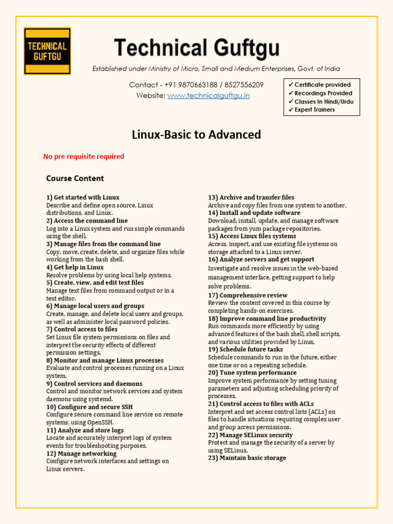 Linux Basic To Advanced 1 | PDF | Linux | Command Line Interface