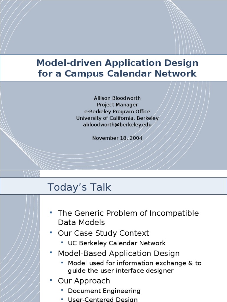 Model-Driven Application Design For A Campus Calendar Network | PDF ...