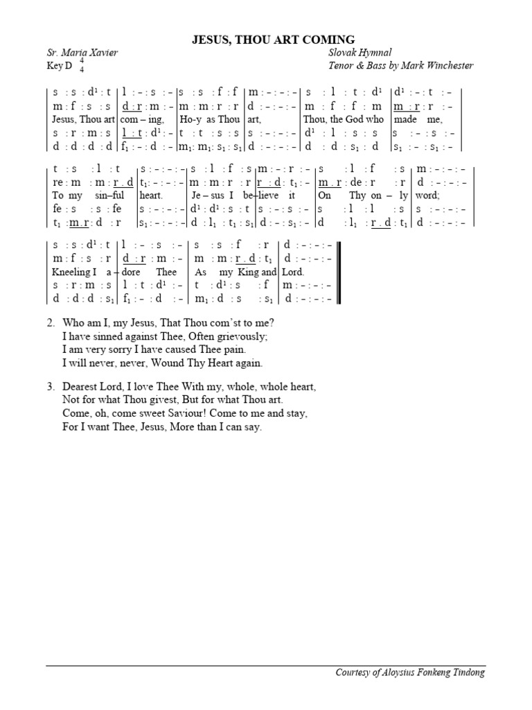 Jesus, Thou Art Coming | PDF