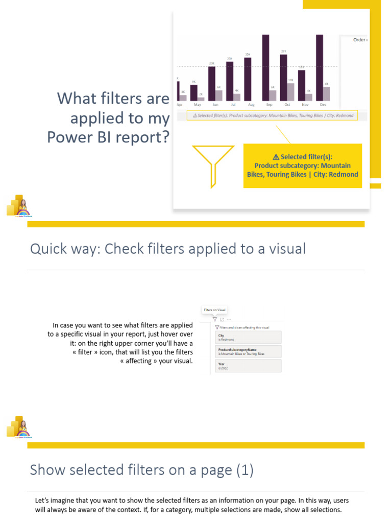 What Filters Are Applied To My Power BI Report?: Product Subcategory ...