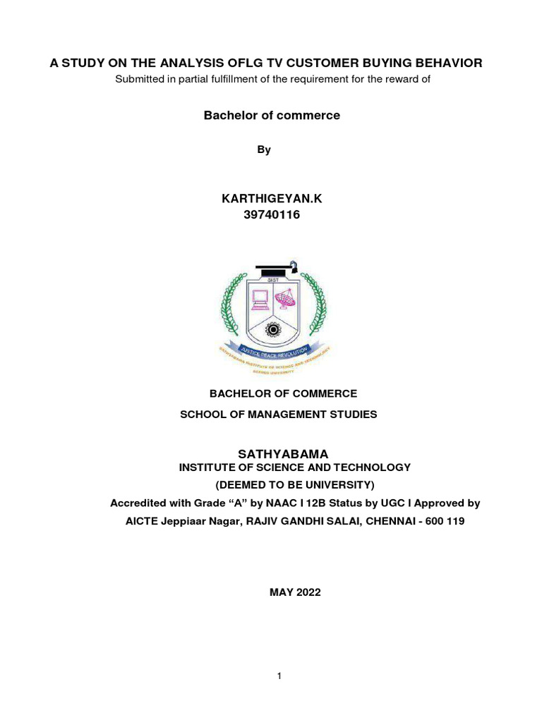 Study of Customer Buying Behaviour | PDF | Behavior | Consumer Behaviour