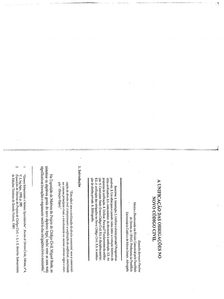 (Artigo) Unificacaodasobrigacoes - DanielaPaulino | PDF