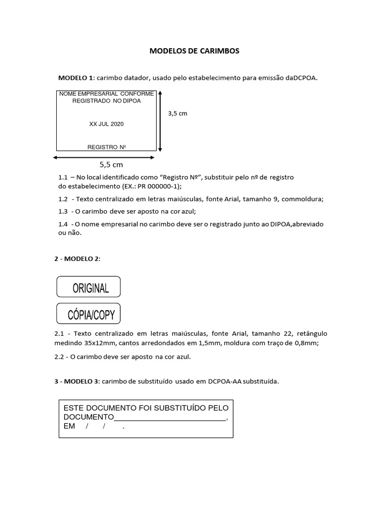 Modelos de Carimbos para Documentos | PDF