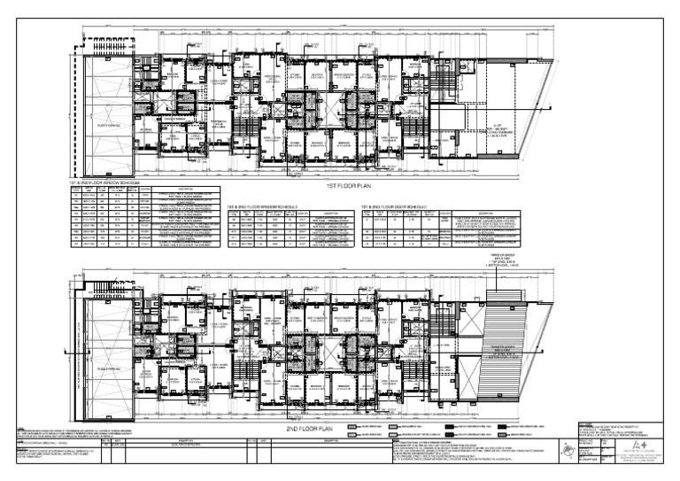 Revised 1st & 2nd Floor Plan (100 MM Brick Wall) - R0 - 20 January 2024 | PDF