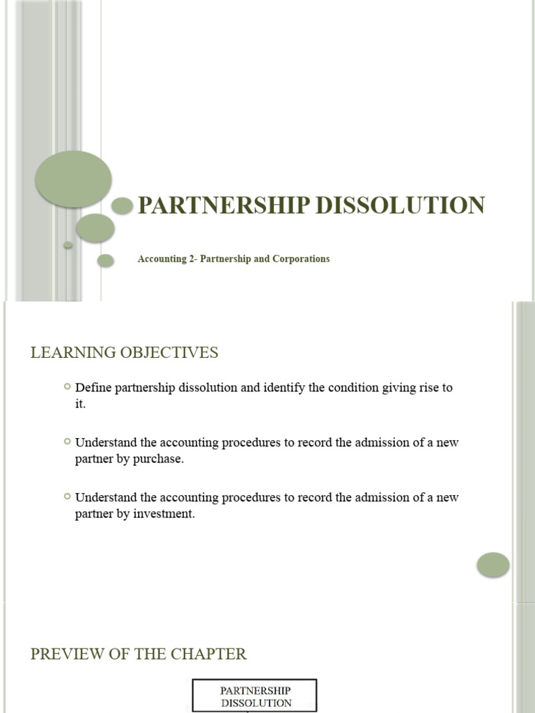 Partnership Dissolution | PDF | Partnership | Interest