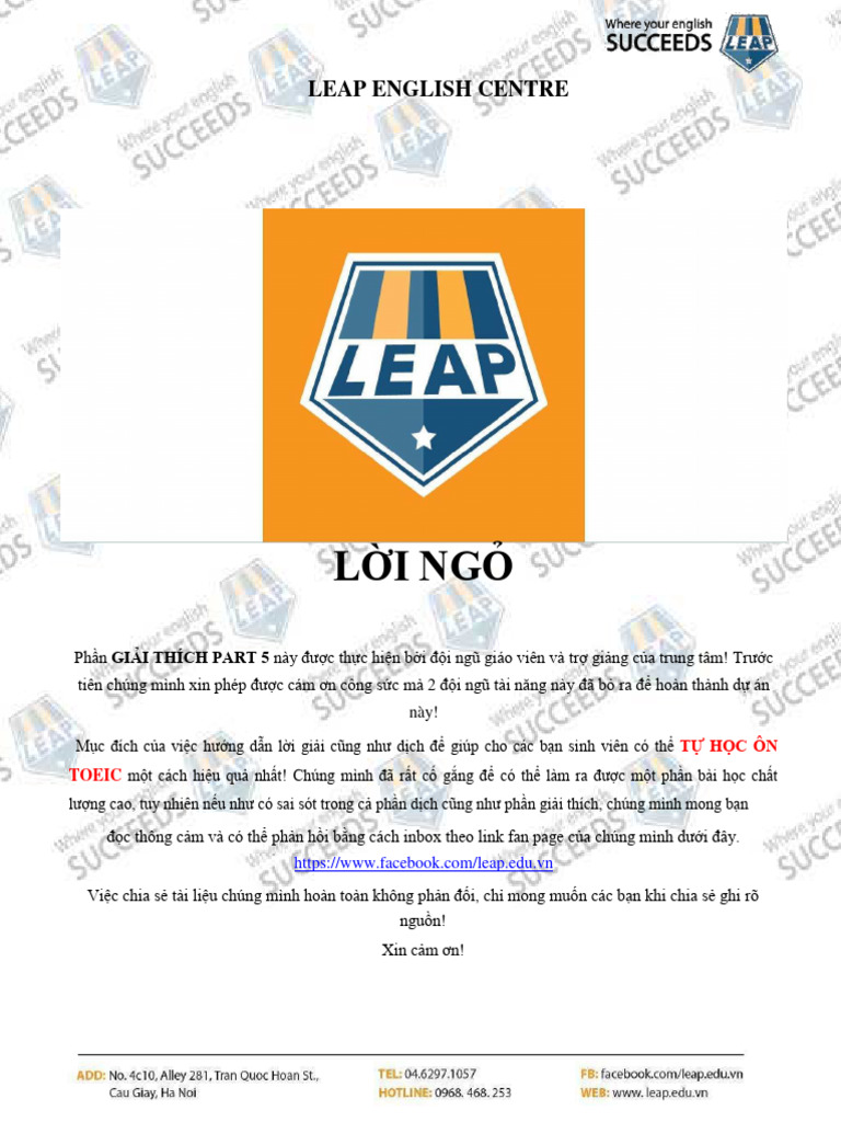 Leap English Centre | PDF