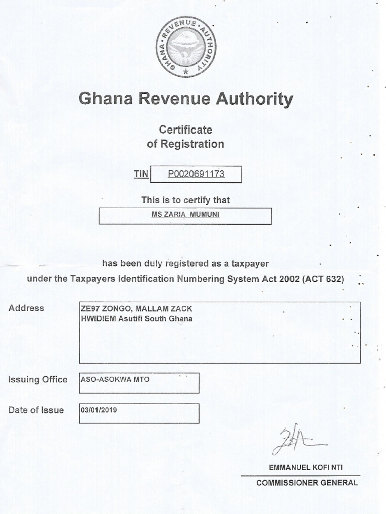 Tin Certificate | PDF