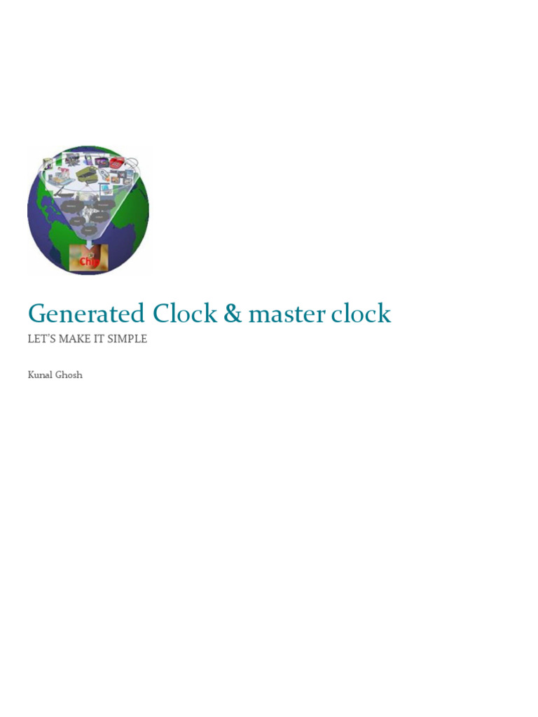 Generated Clock Master Clock | PDF | Electronics | Computing