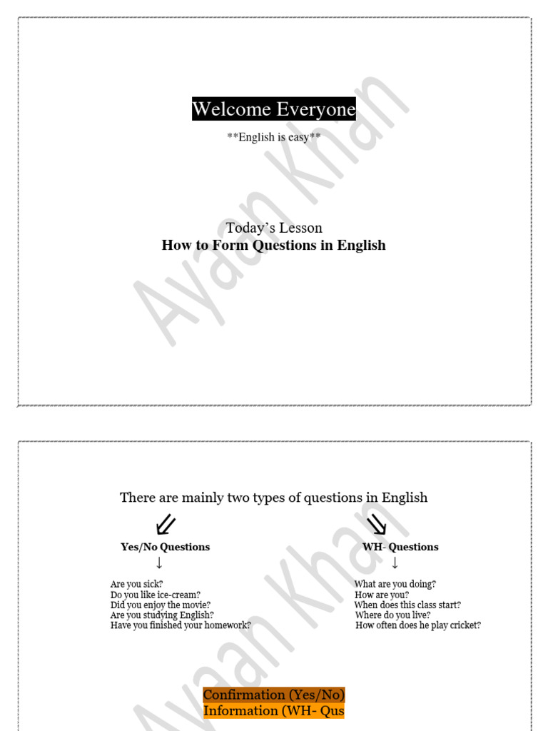 DEMO - How to form WH questions | PDF