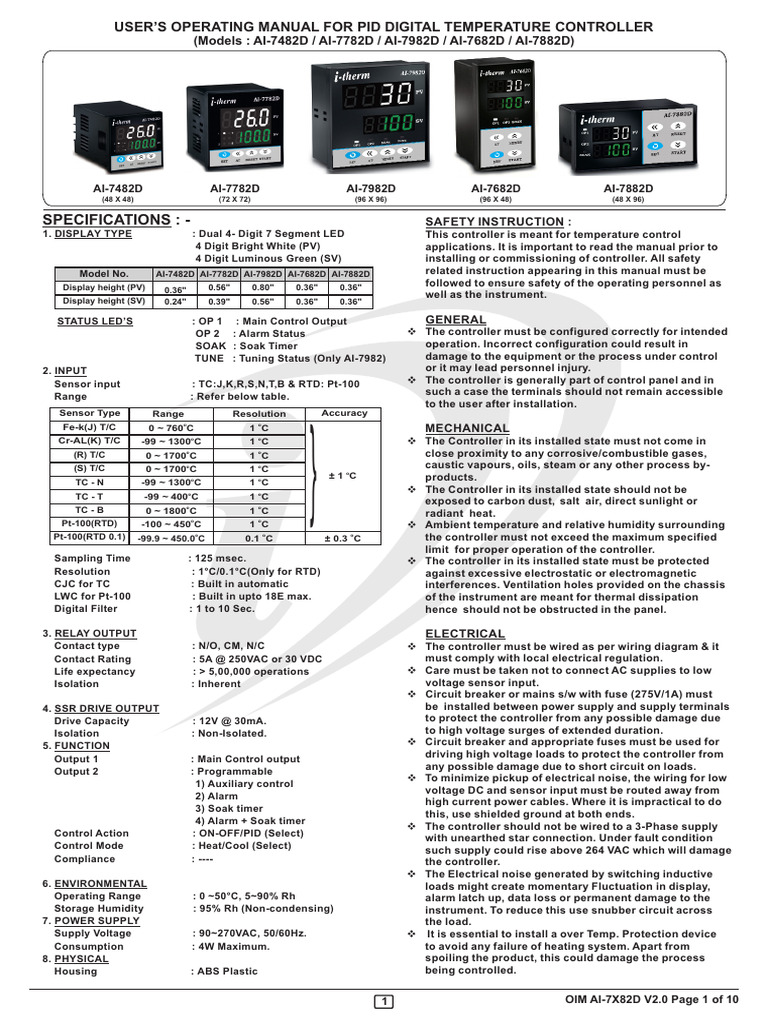 Oim Ai 7X82D | PDF | Parameter (Computer Programming) | Power Supply