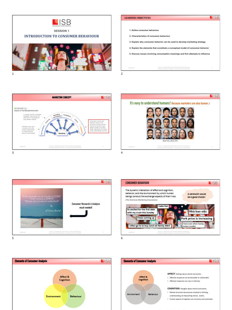 Session 1 - Introduction To CB | PDF | Behavior | Consumer Behaviour