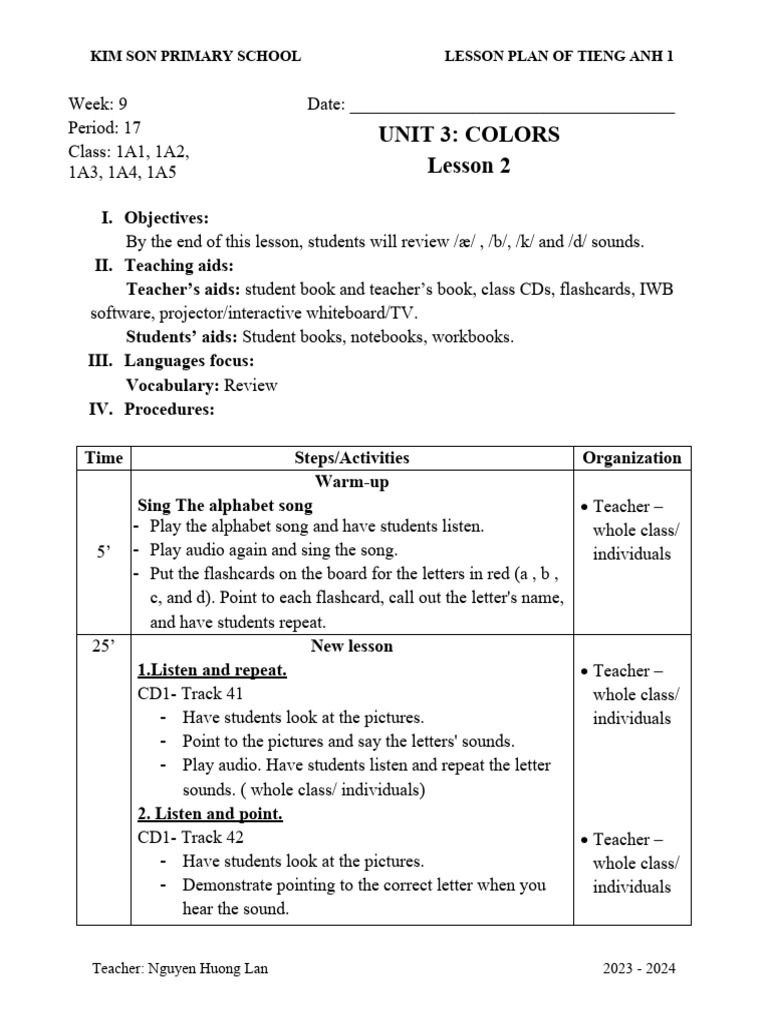 Lesson Plan ISS1 - U3L2 | PDF | Human Communication | Learning
