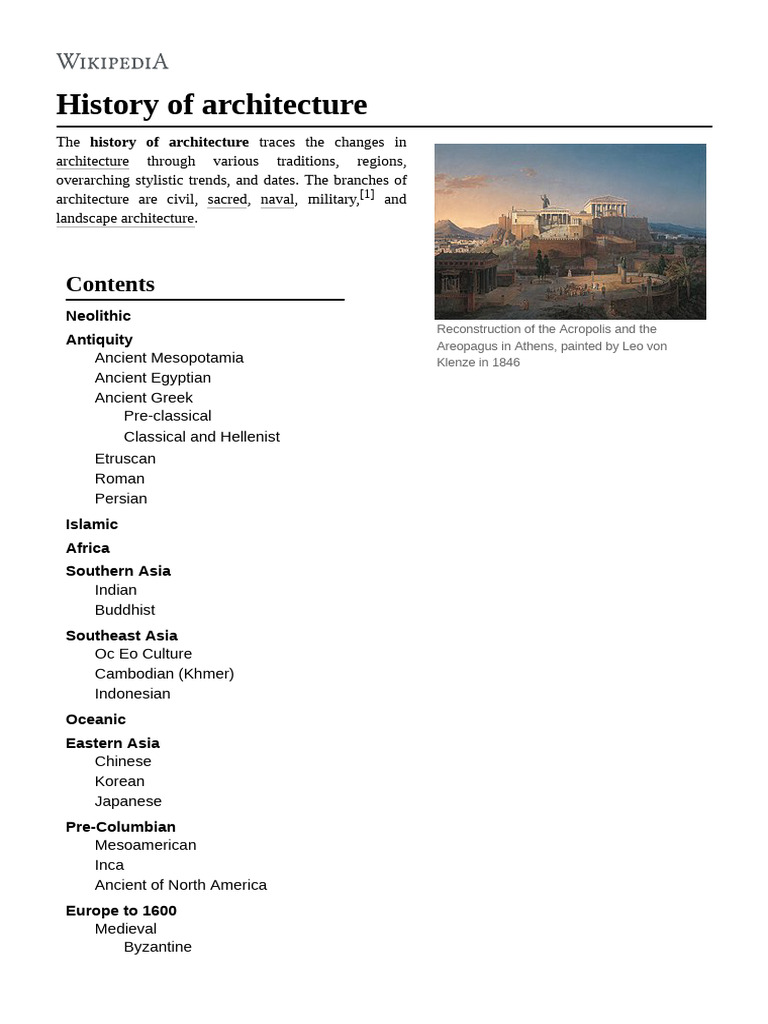 History of Architecture Overview | PDF | Mycenaean Greece | Neolithic