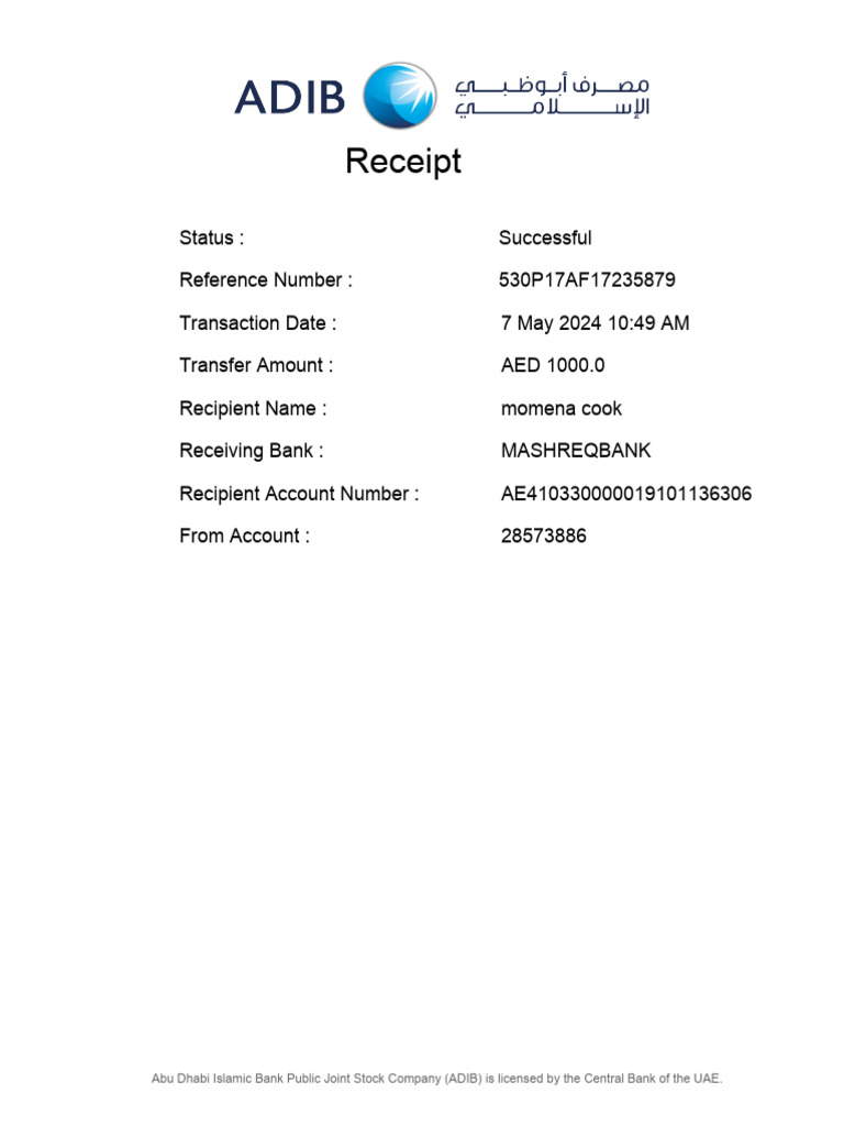 Transaction Receipt | PDF