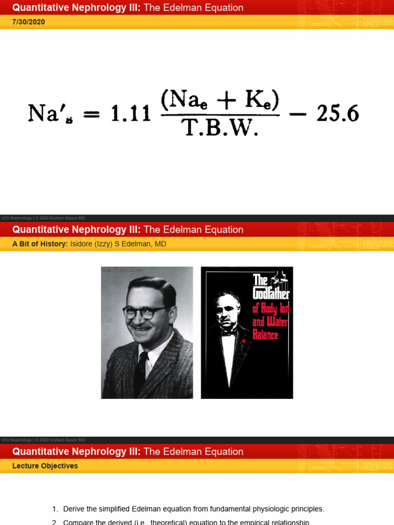 QN III The Edelman Equation Full Lecture From 2020-07-30 | PDF | Sodium ...