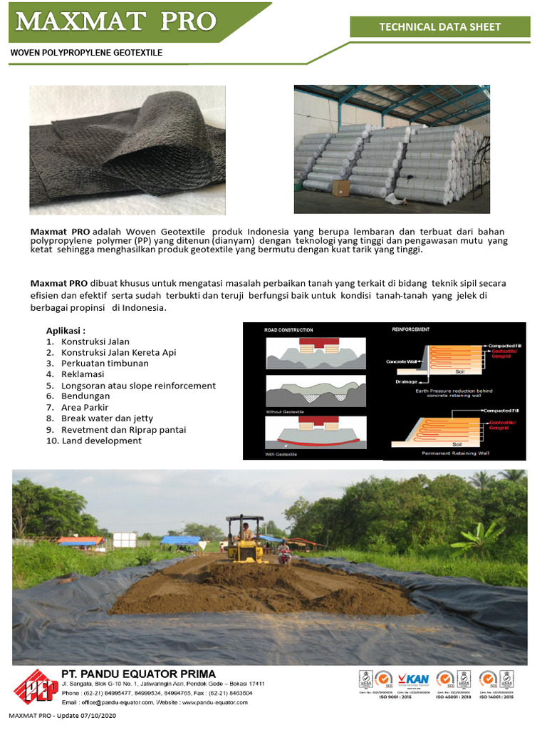 01.02.02.01 Spesifikasi-Maxmat Pro | PDF
