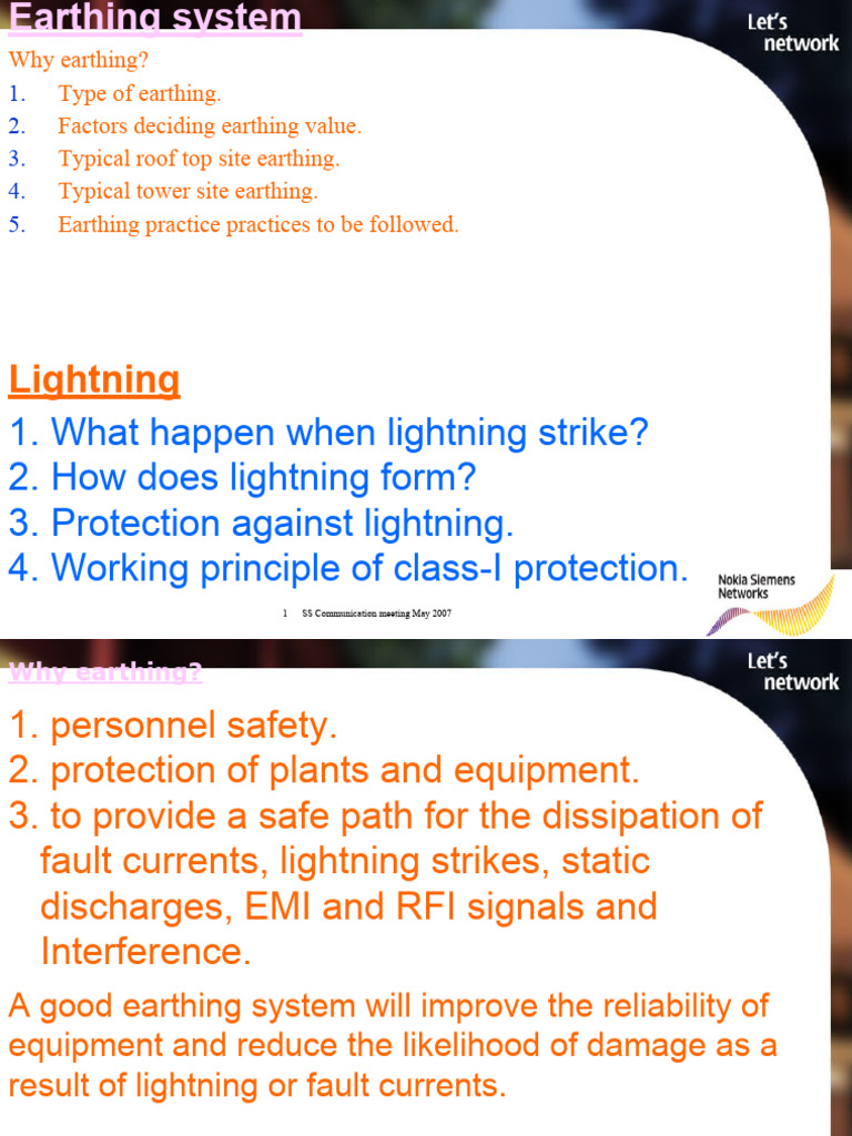 Telecom Earthing and Lightning | PDF | Lightning | Electromagnetic Interference