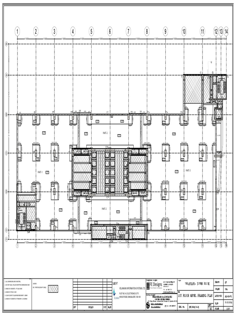 Velankani 1st Floor PT Details r0 06.02.24 | PDF | Structural ...