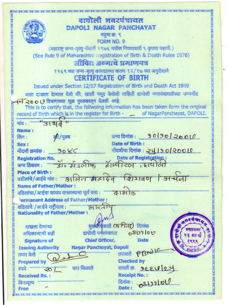 Birth Certificate | PDF