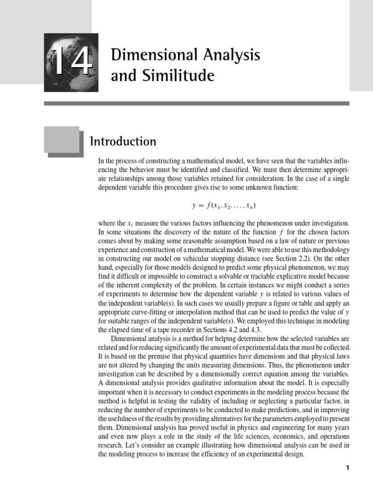 Chapter 14-Dimensional Anaysis and Similitude | Download Free PDF | Measurement | Velocity