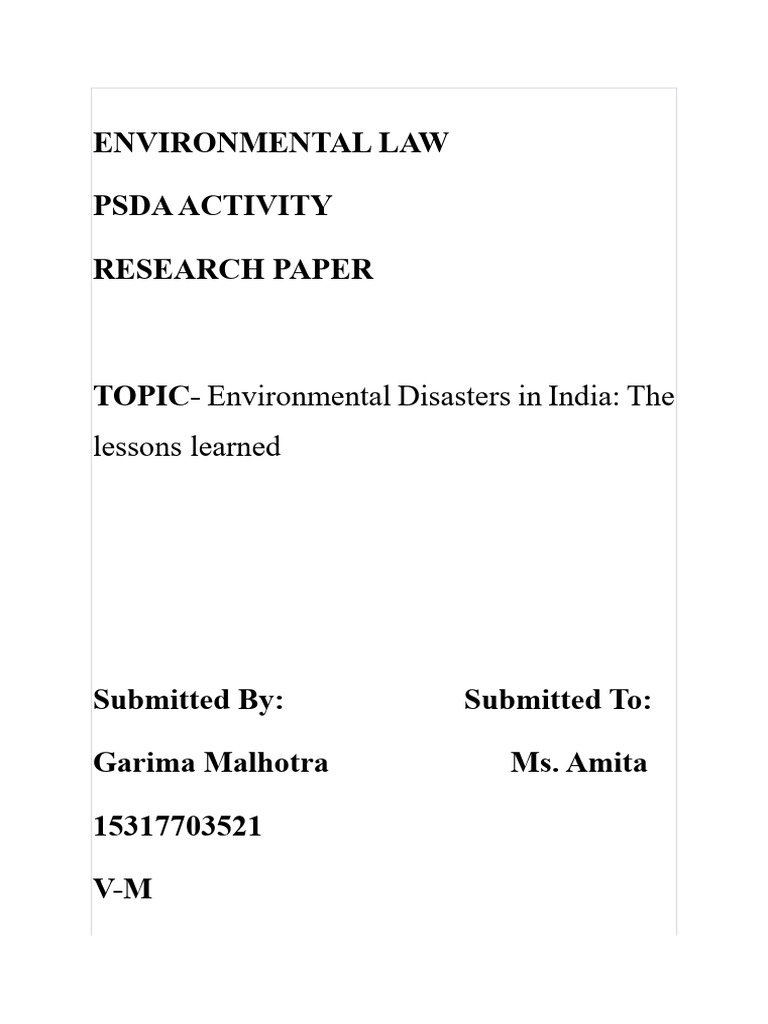 Environment Research Paper | PDF | Climate Resilience | Sustainability