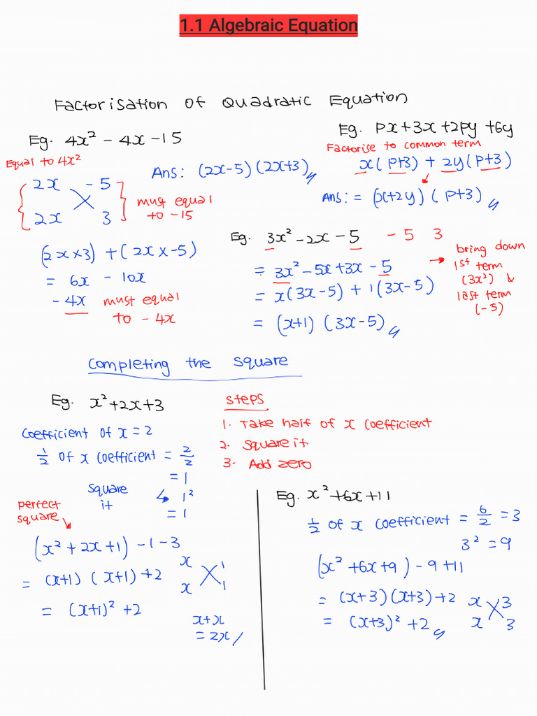 Math Quest Notes | PDF