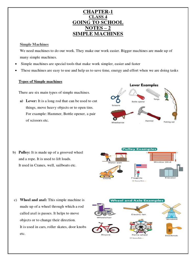 Notes 2 Simple Machines | PDF