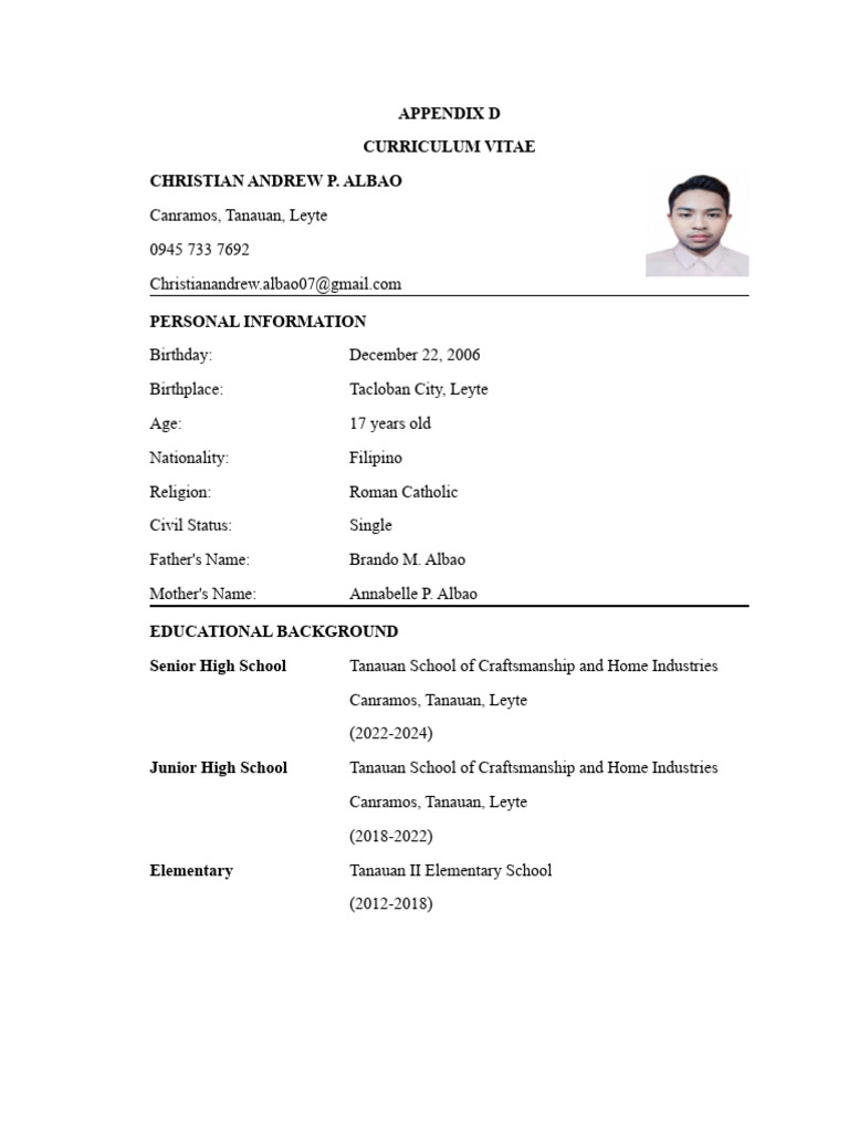 Curriculum Vitae 432 | PDF | High Schools And Secondary Schools ...