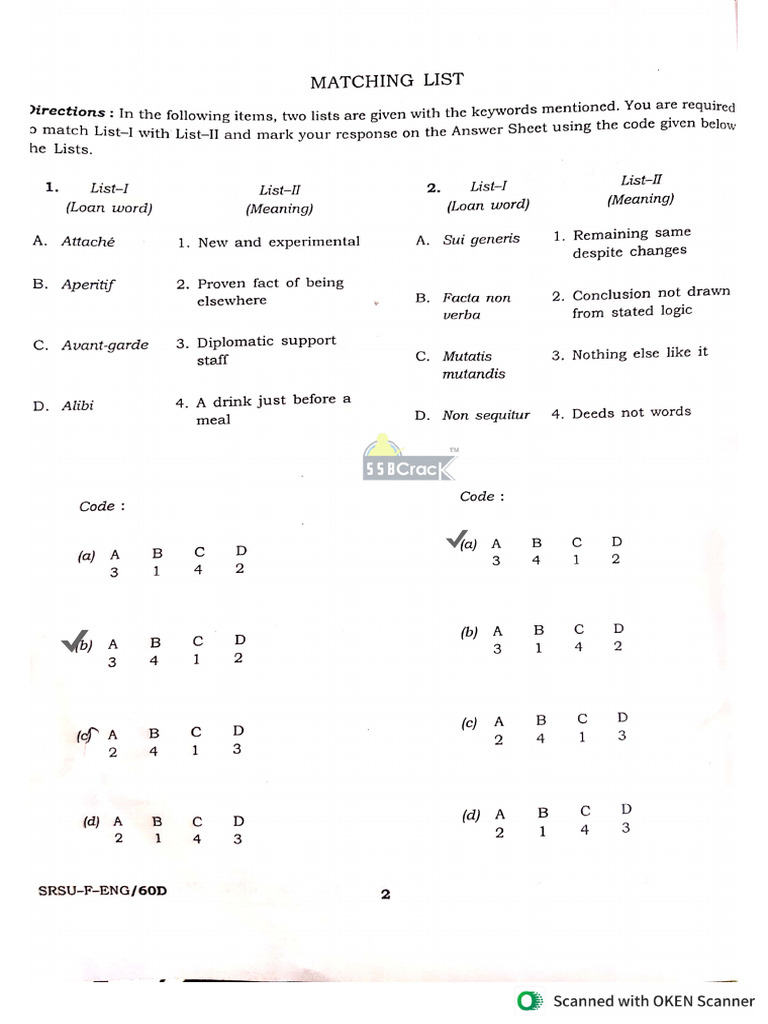 CDS 1 2024 Eng QP With Answerkeys | PDF