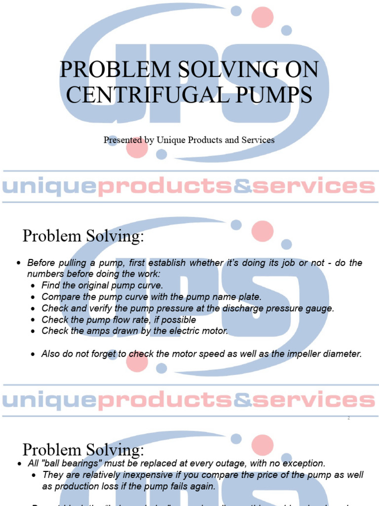 Problem Solving Pumps | Download Free PDF | Pump | Mechanical Engineering