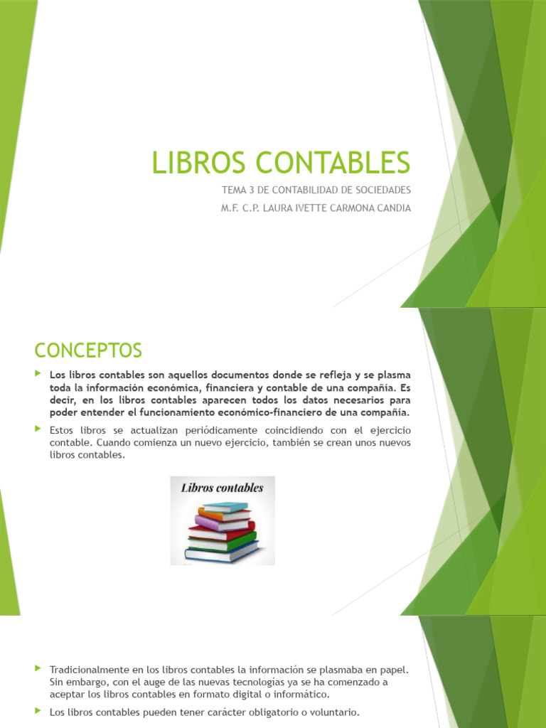 Tema 3 Libros Contables | PDF | Contabilidad | Estado financiero