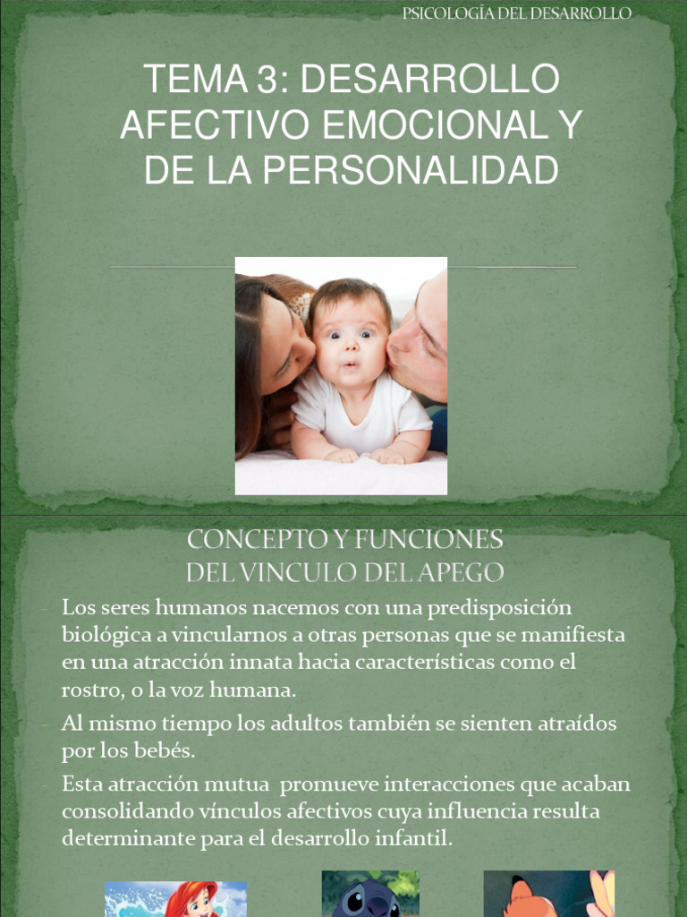 Tema 3 Desarrollo Afectivo Emocional y de La Personalidad | PDF ...