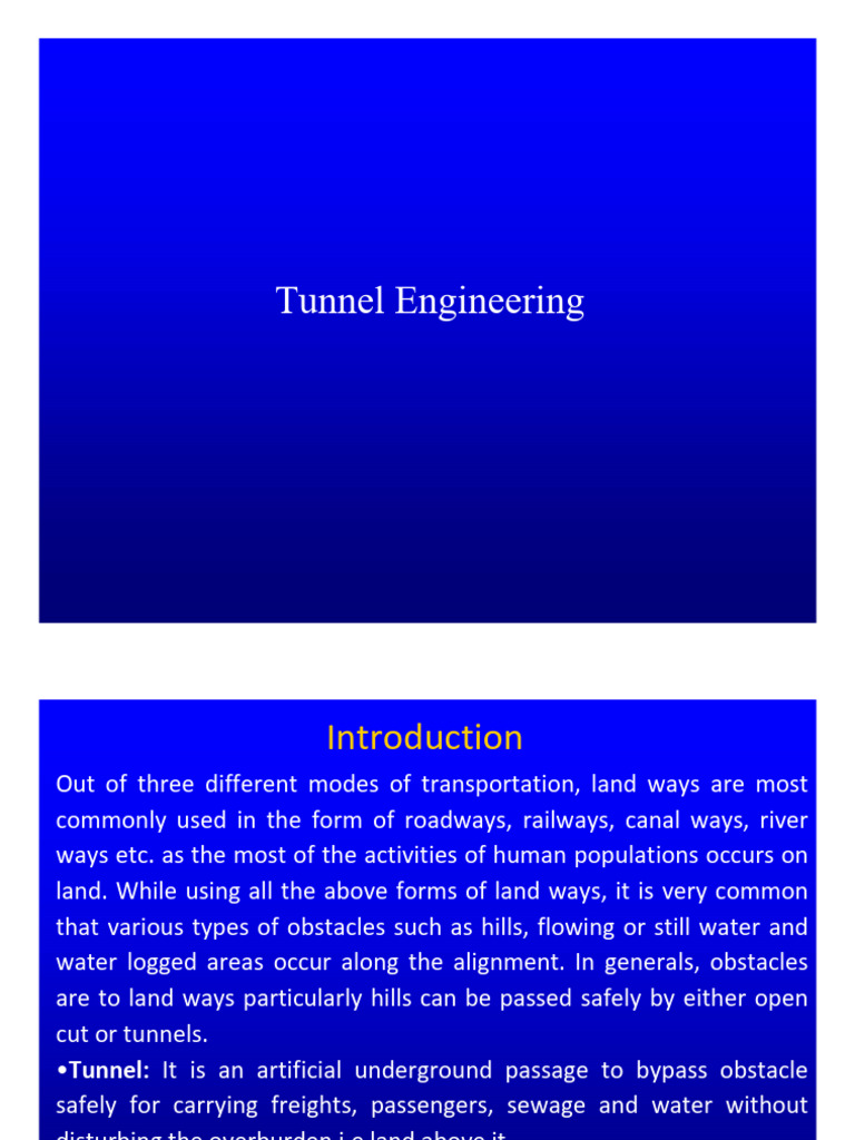 Chapter 6 - Tunnel Engineering | PDF | Tunnel | Civil Engineering