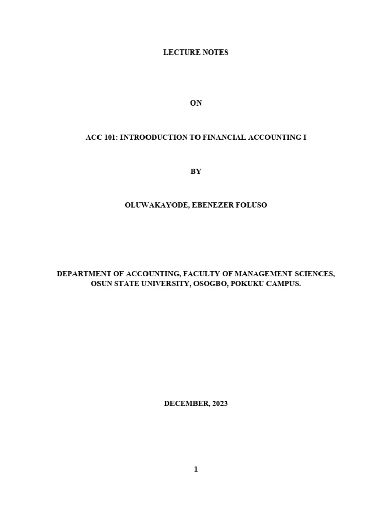 acc 101 | PDF | International Financial Reporting Standards | Income ...