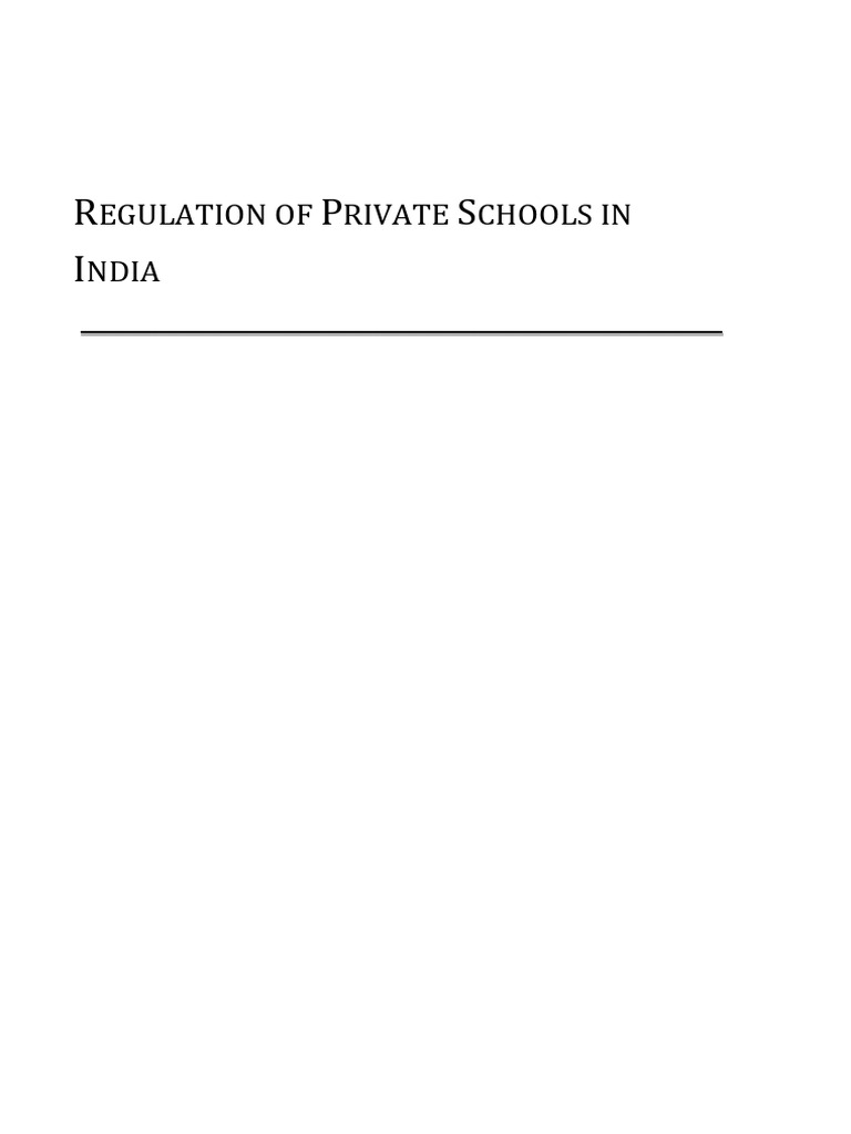 Regulation of Private Schools in India | PDF | Private School | Justice