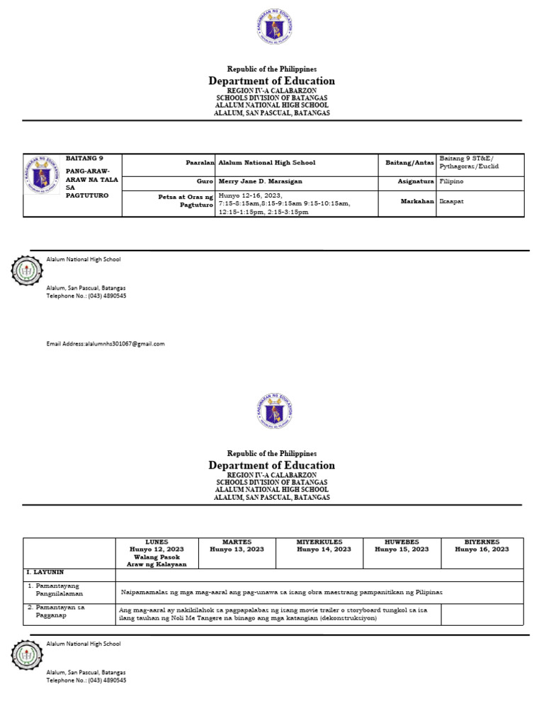 Fil.9w7q4 Noli LP | PDF