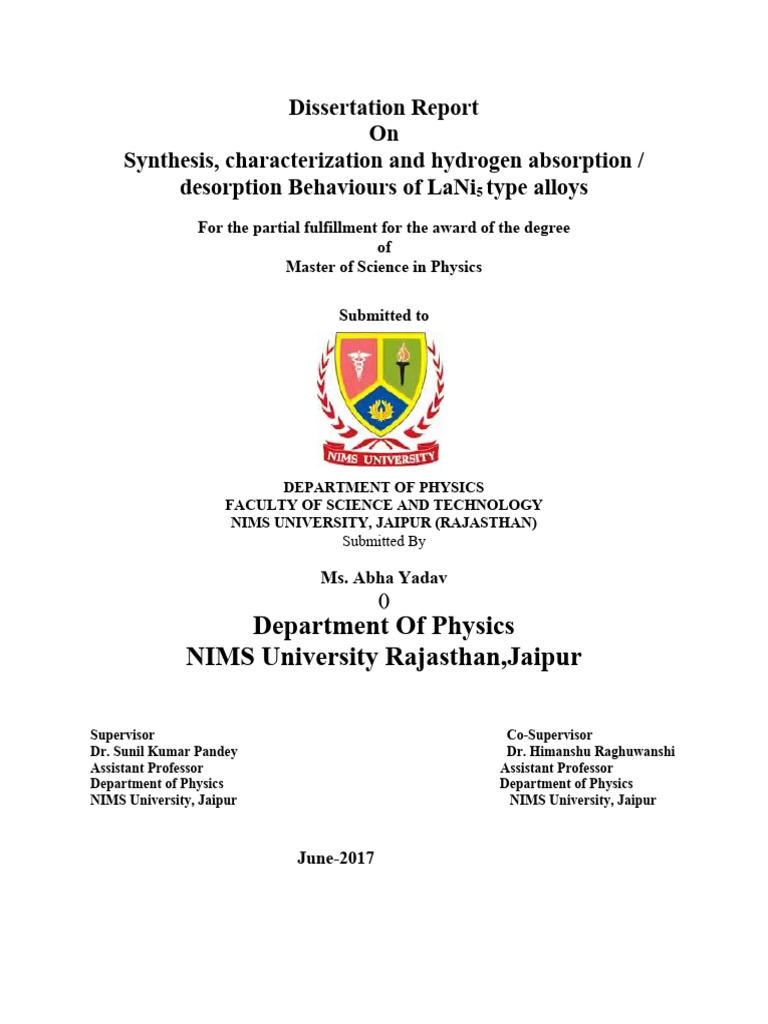 Dissertation Format | PDF | Crystal Structure | Hydride