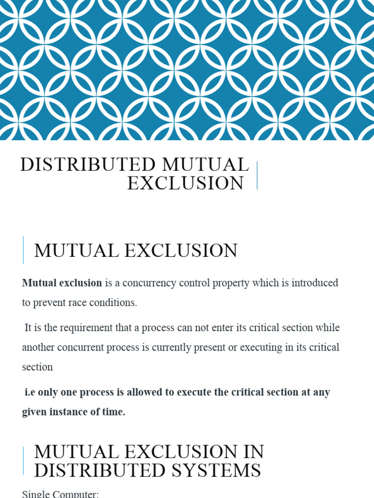 Distributed Mutual Exclusion | PDF | Distributed Computing ...